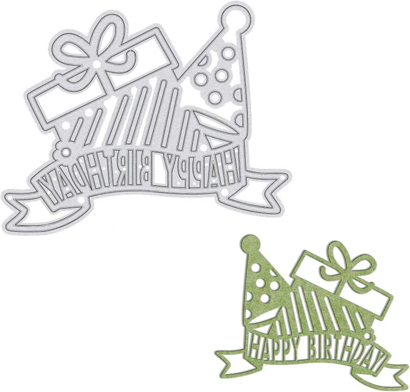 Happy Birthday Cutting Dies Metal Birthday Hat Die Cuts for DIY ...