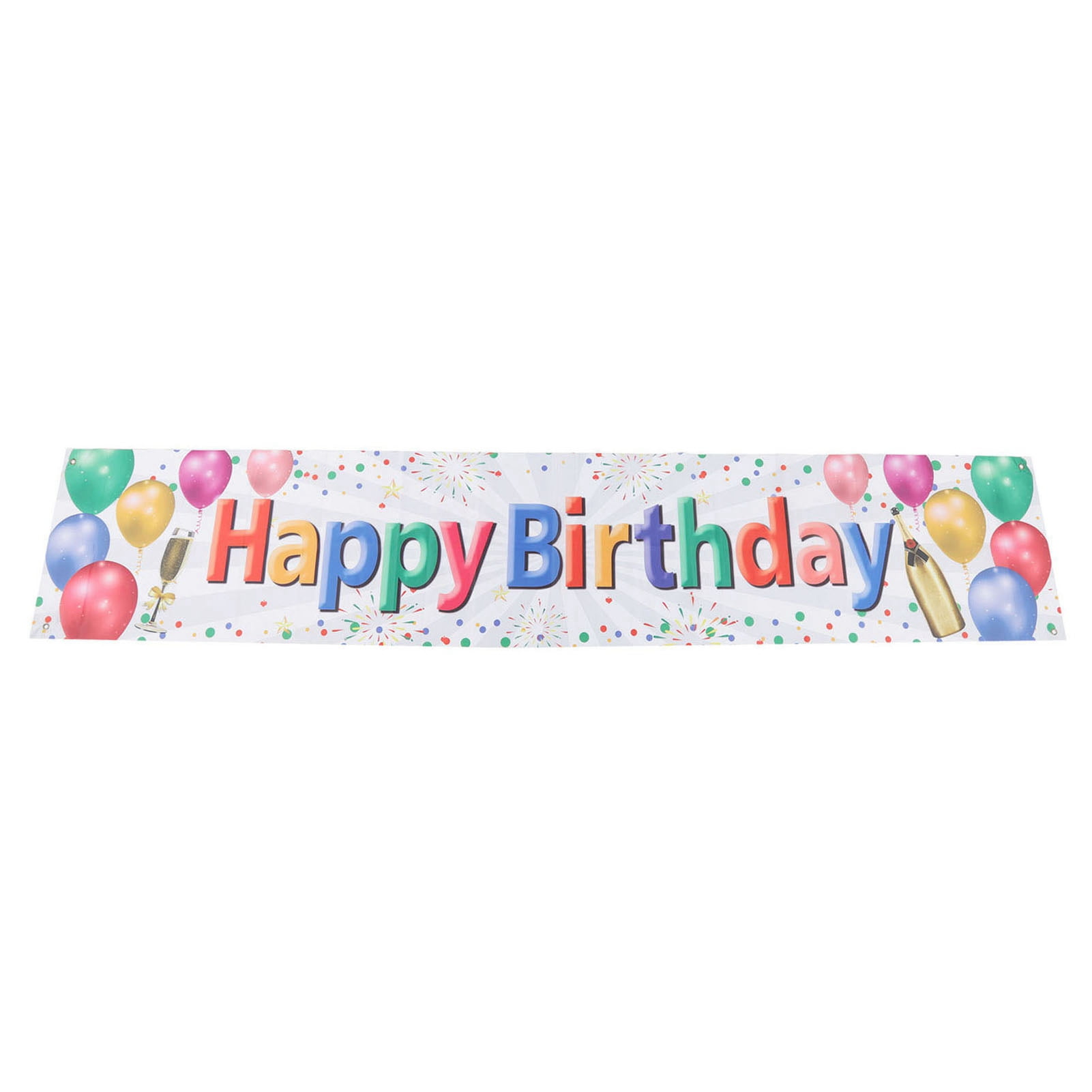 Happy Birthday Decorations Backdrop Balloon Fireworks Champagne Happy ...