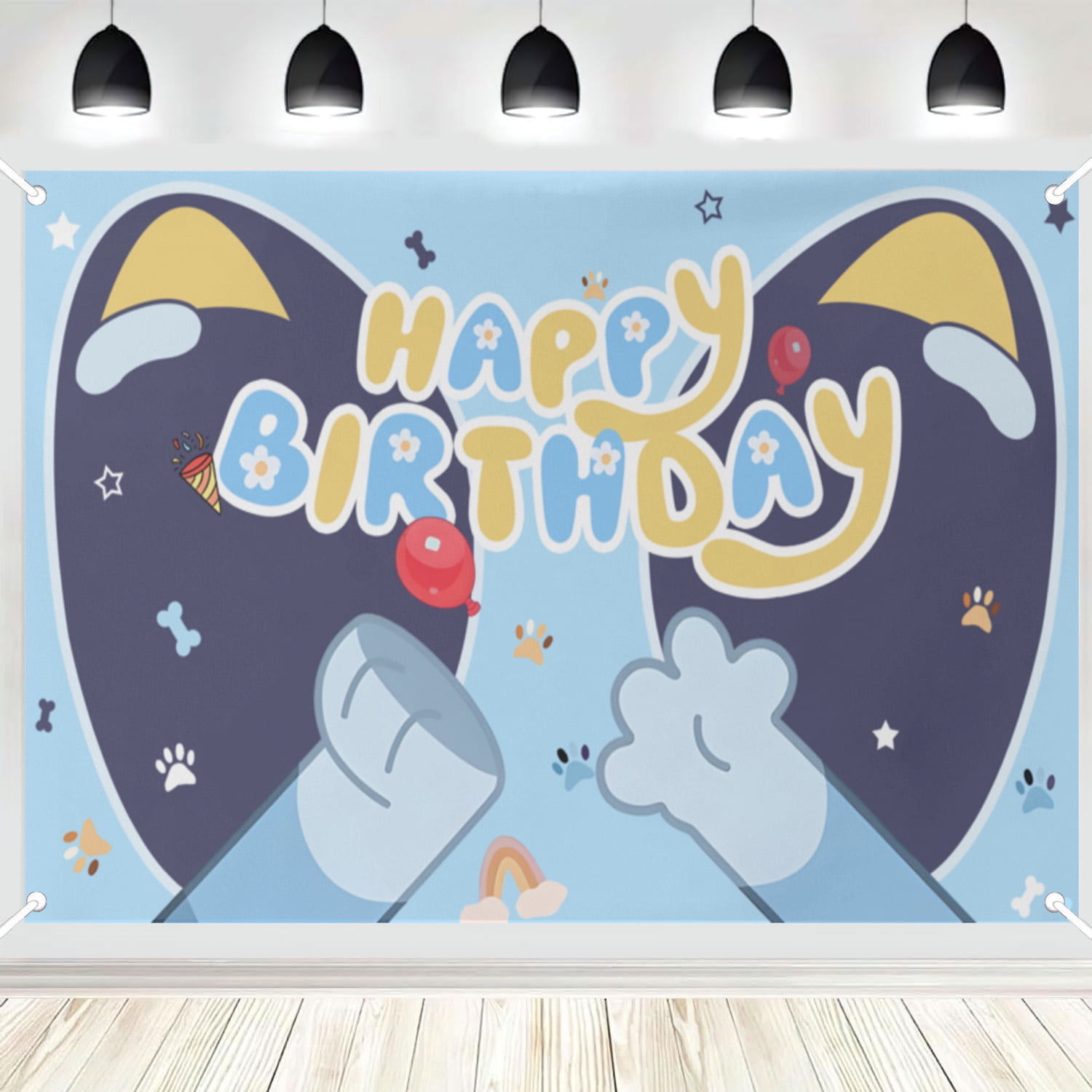 Happy Birthday Decorations Backdrop, Glitter Birthday Backdrop Sign, Happy Birthday Banner ...