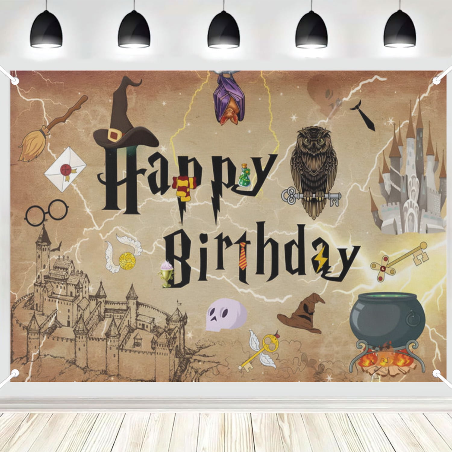 Happy Birthday Decorations Backdrop, Glitter Birthday Backdrop Sign, Happy Birthday Banner ...