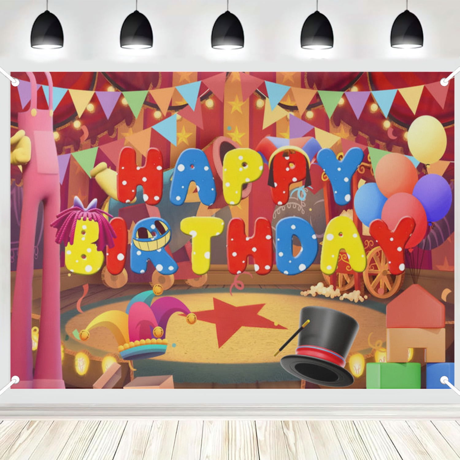 Happy Birthday Decorations Backdrop, Glitter Birthday Backdrop Sign, Happy Birthday Banner ...