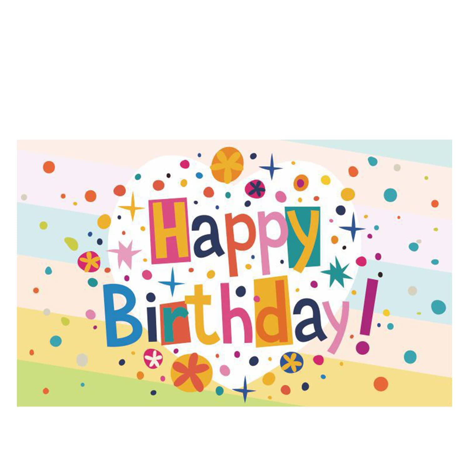Happy Birthday Decorations Banner - Colorful Rainbow Theme - 3ft x 5ft ...