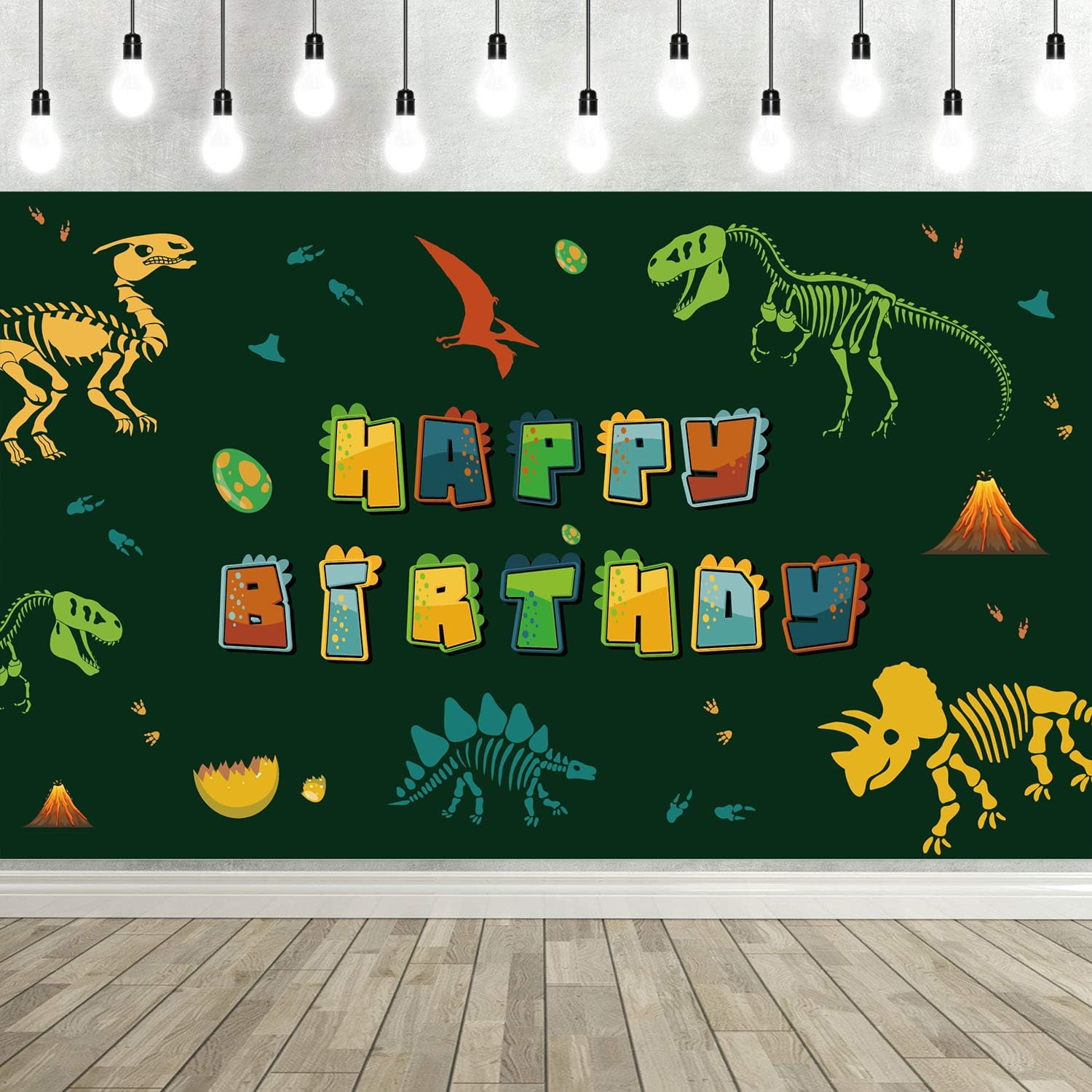 Happy Birthday Dinosaur Theme Party Backdrop Happy Baby Photo Booth ...