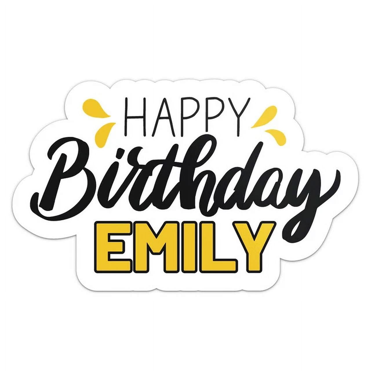 Happy Birthday Emily Sticker Phone Decal Water Bottle Stickers Car ...
