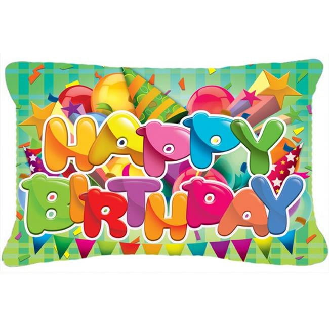 Happy Birthday Fabric Decorative Pillow - Walmart.com