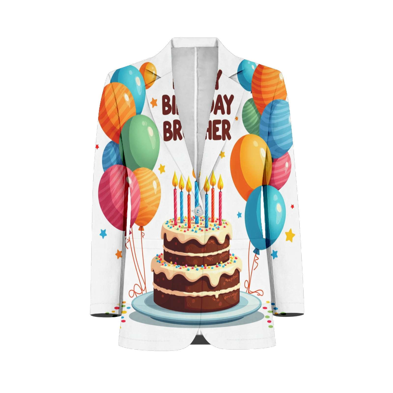 Happy Birthday For Your Brother! Customized Men's Suits full man Shawl ...