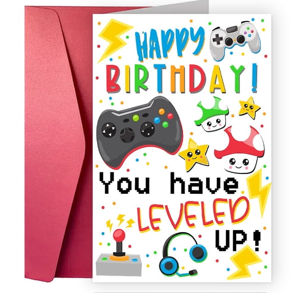 Happy Birthday Gaming Card – “You Have Leveled Up!” Video Game Design ...