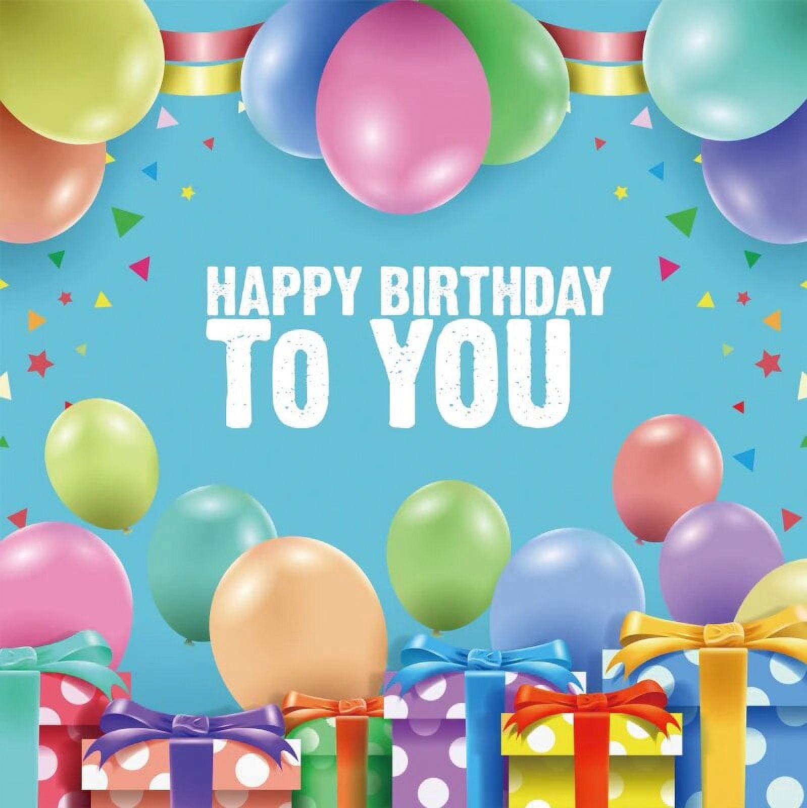 Happy Birthday Glitters Gold Balloons Stars Ribbons Birthday Party ...