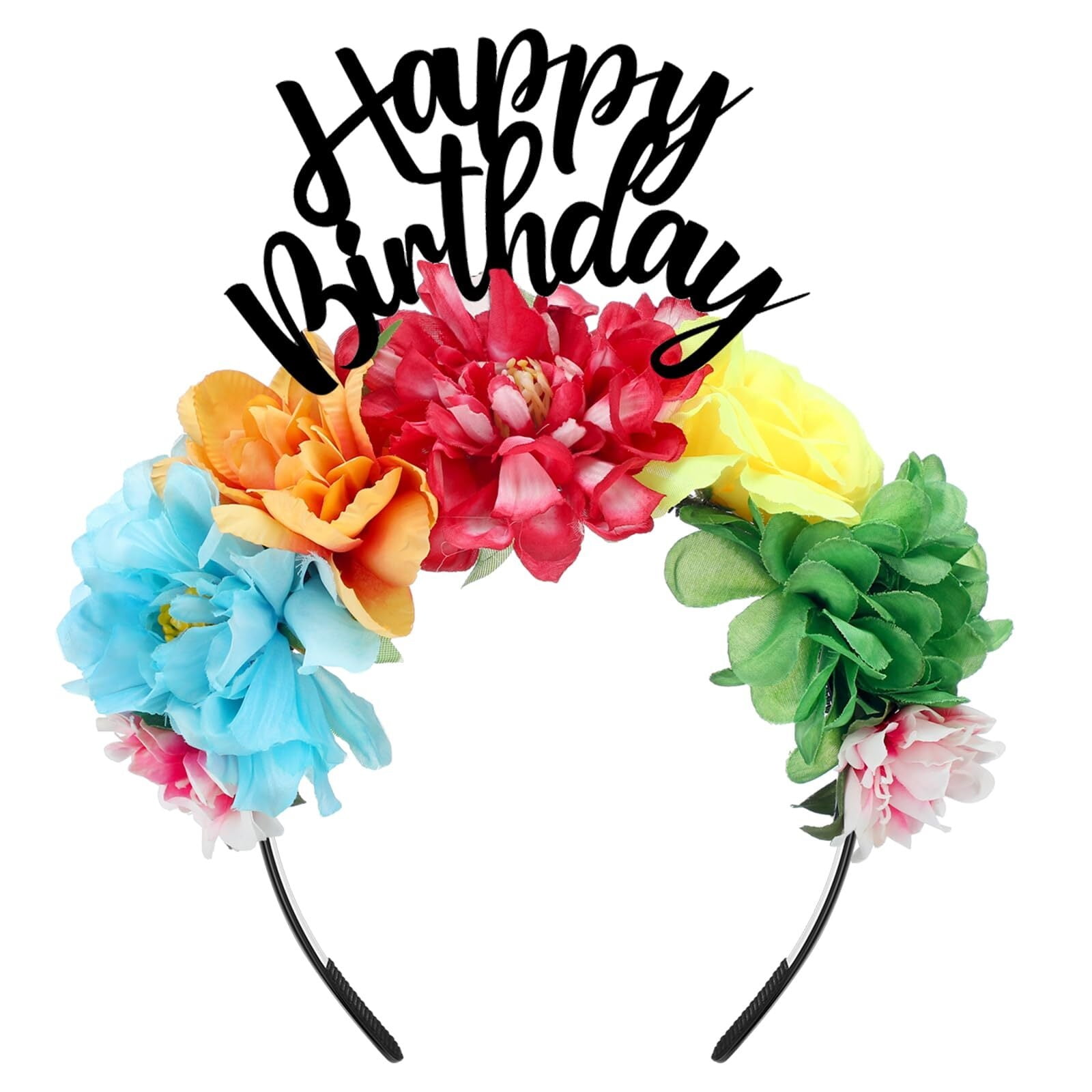Happy Birthday Headband Mexican Flower Cinco De Mayo Crowns for Women ...