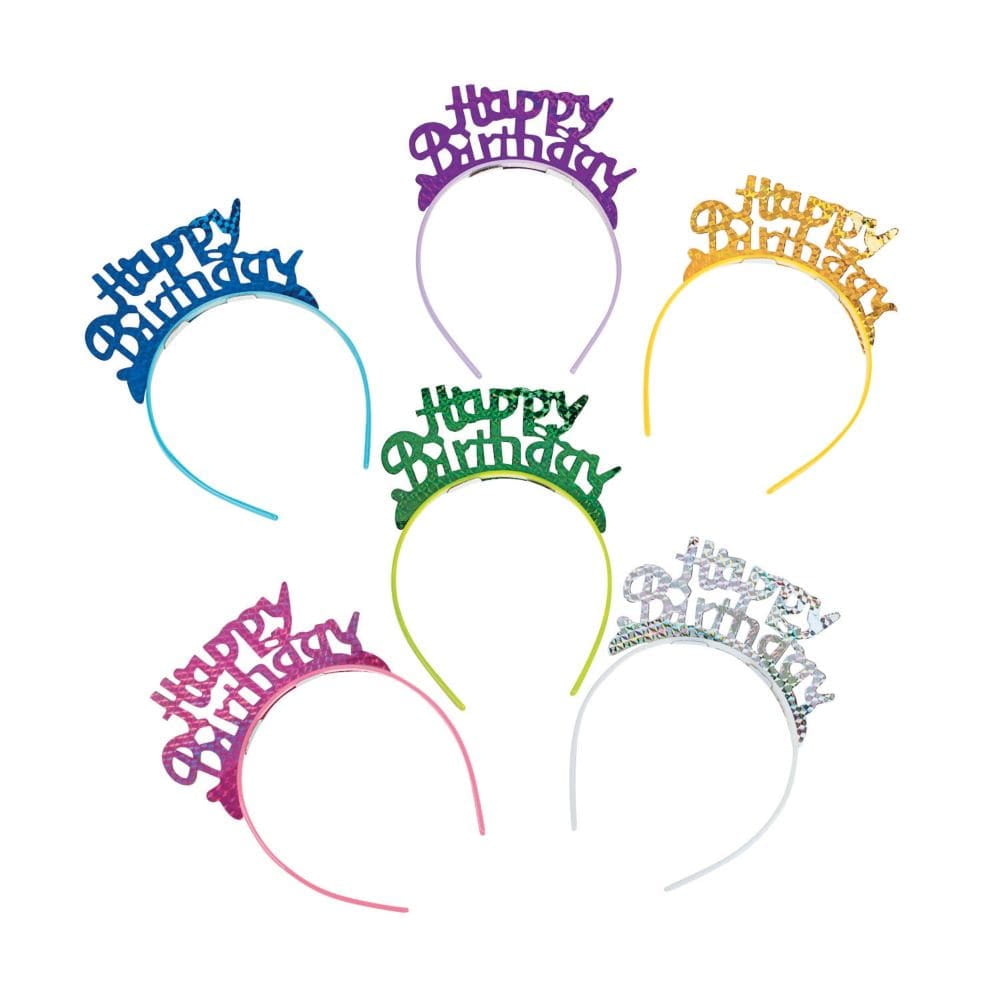 Happy Birthday Headbands - Party Wear - 12 Pieces - Walmart.com