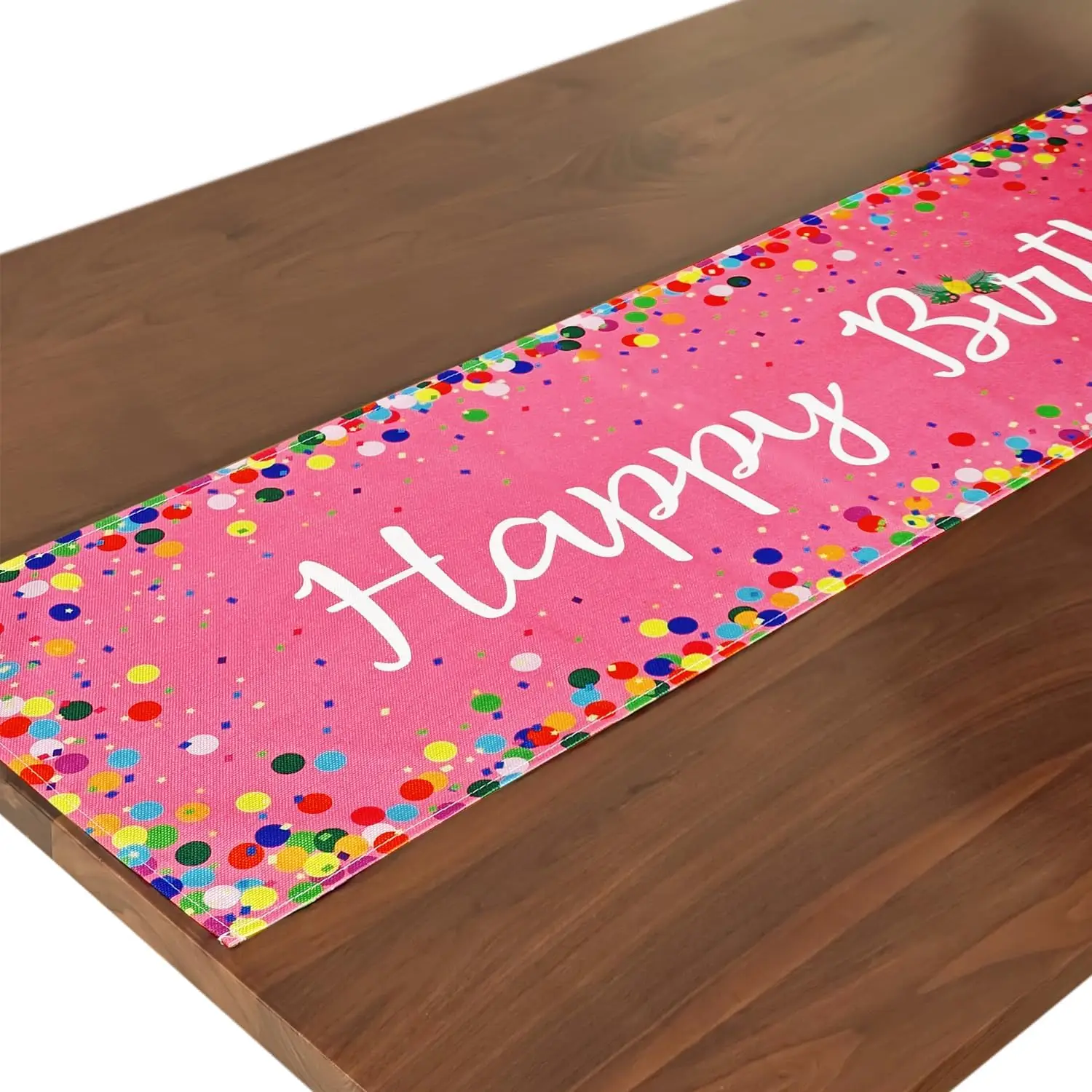 Happy Birthday Linen Table Runners Holiday Table r Reusable Farmhouse ...