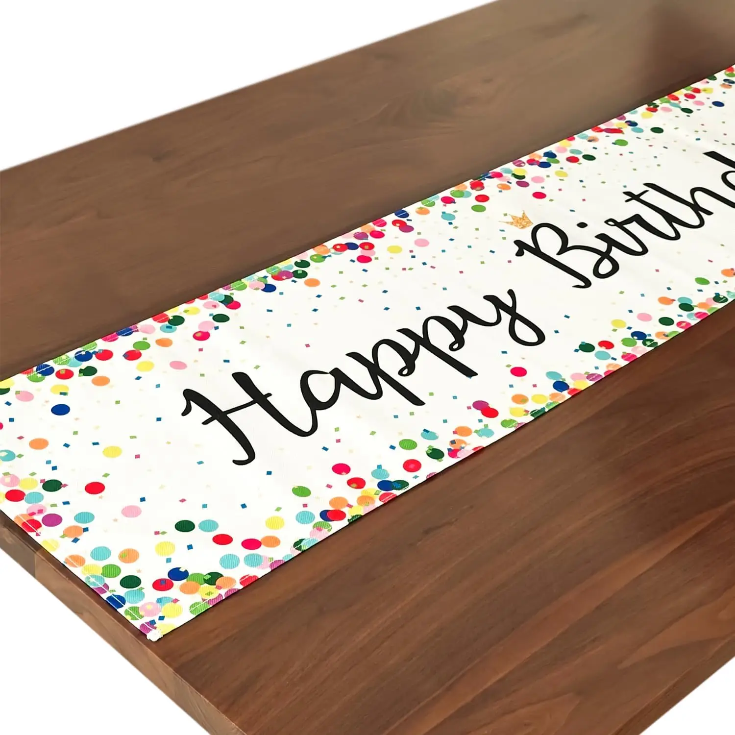 Happy Birthday Linen Table Runners Holiday Table r Reusable Farmhouse ...