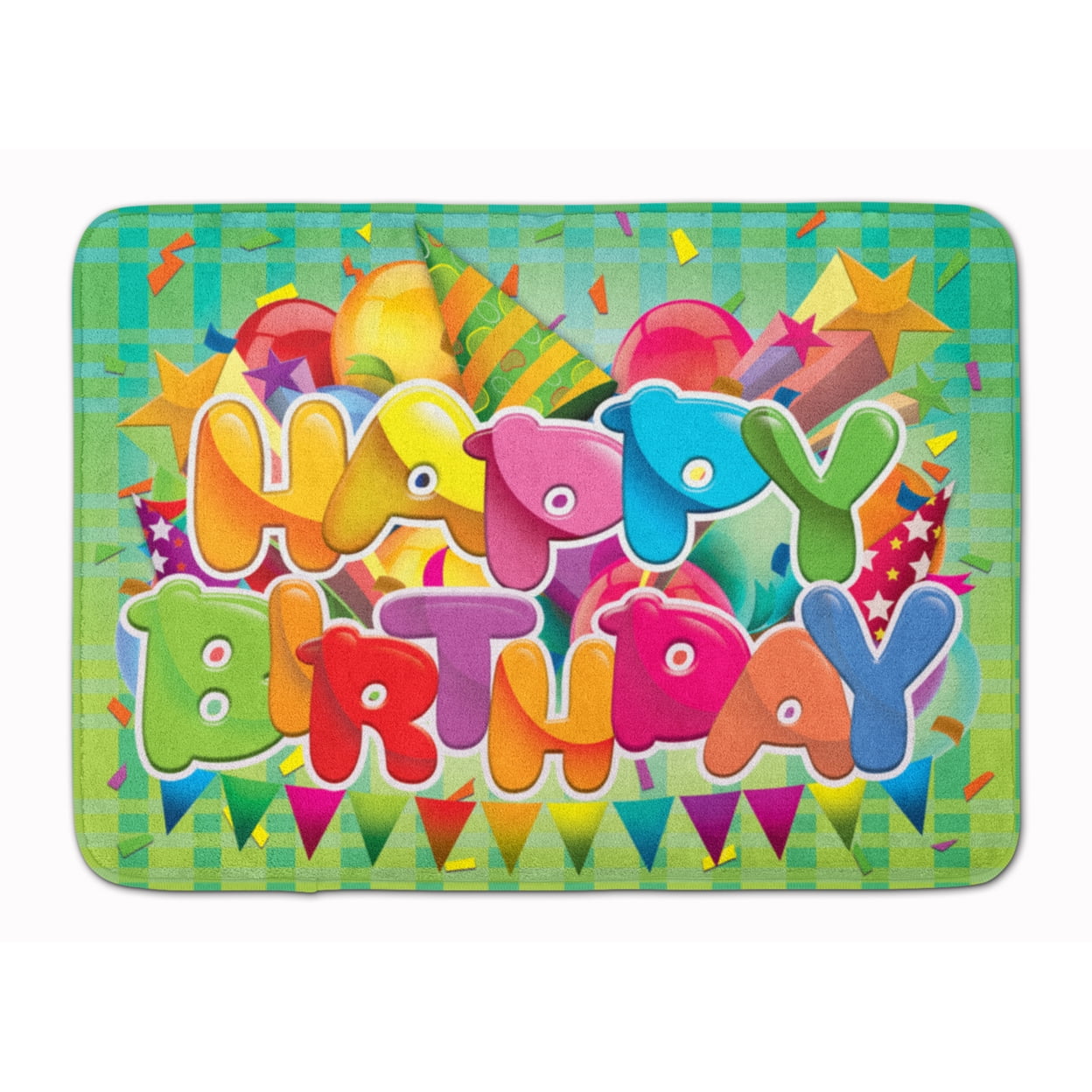 Happy Birthday Machine Washable Memory Foam Mat - Walmart.com