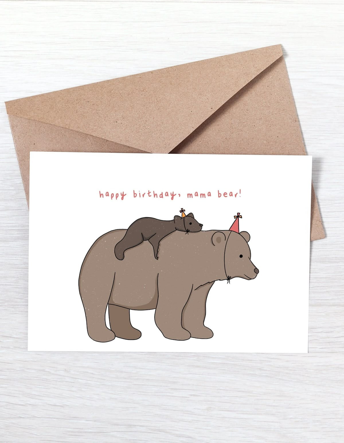 Happy Birthday Mama Bear Card – Adorable Bear Family Design with Cute ...