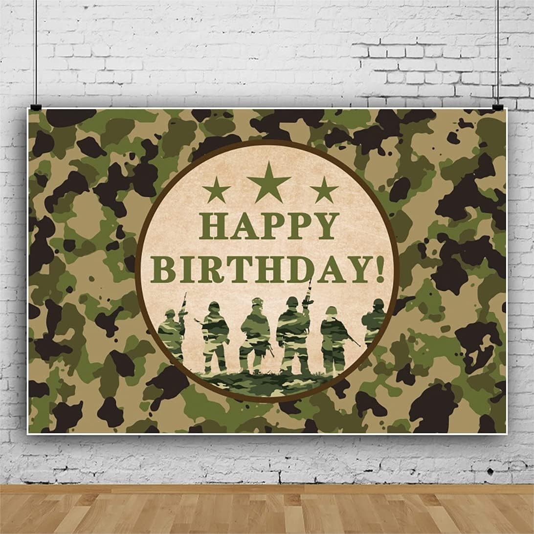 Happy Birthday Military Camouflage Backdrops for Photography Army ...