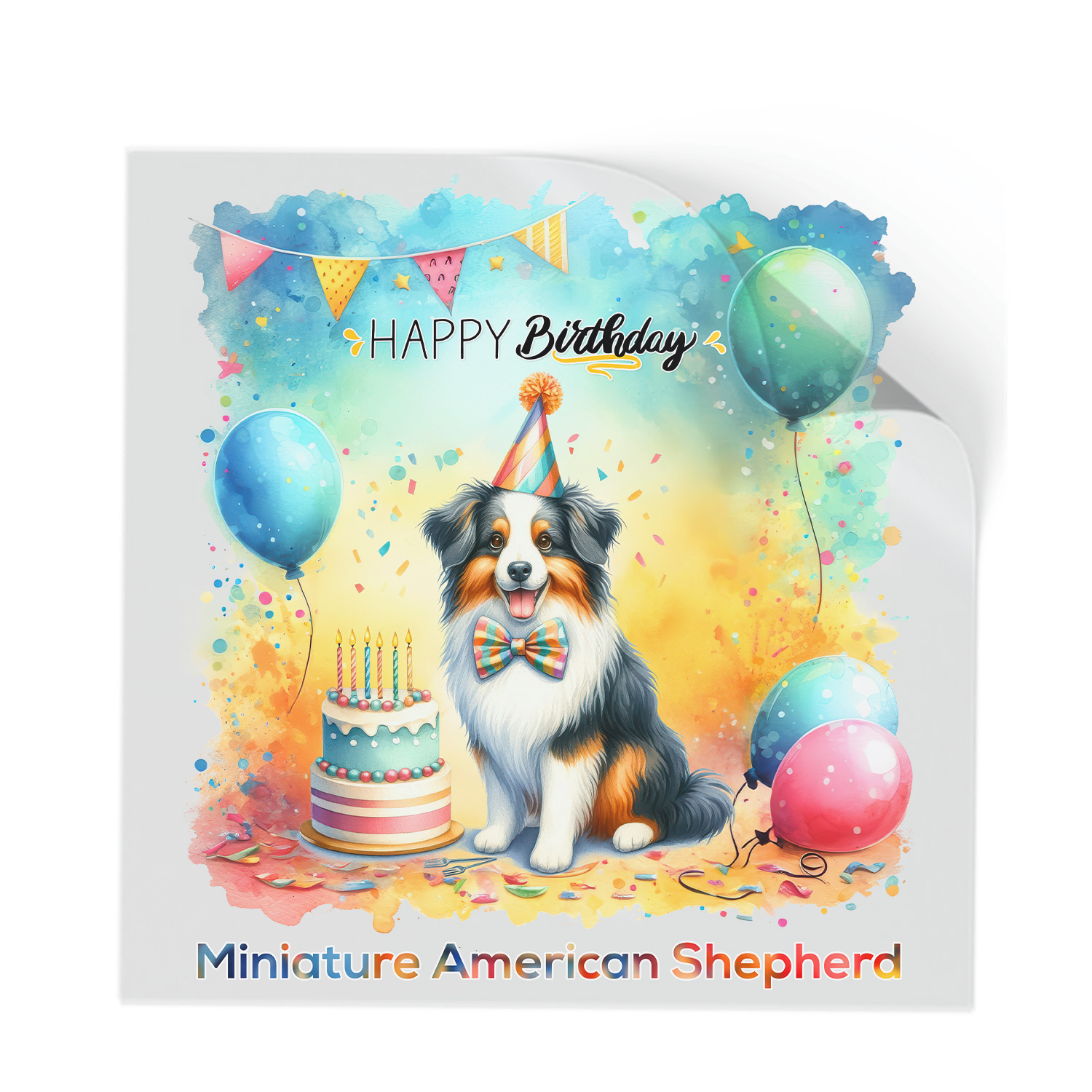 Happy Birthday to Miniature American Shepherd Kitten Party Balloons ...