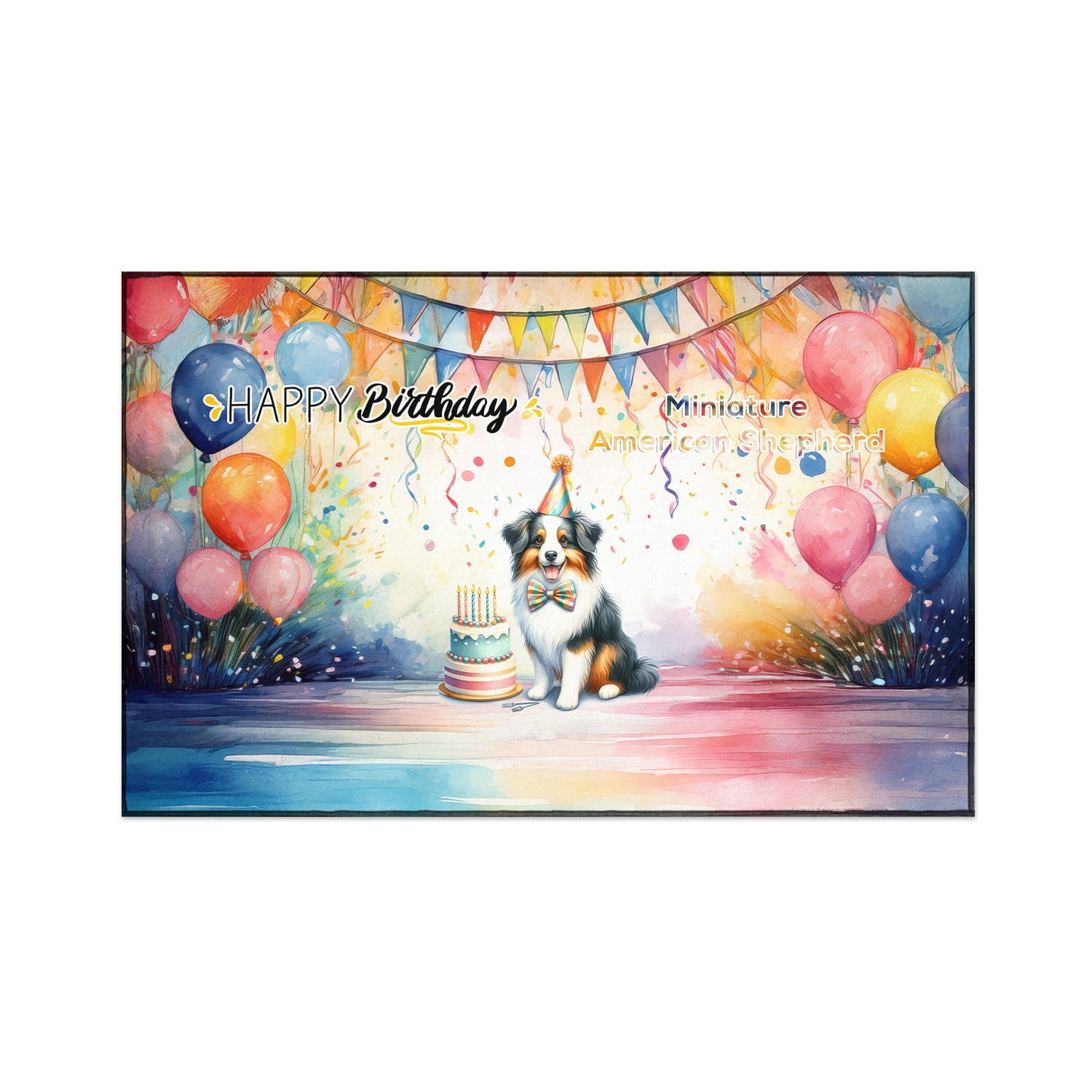 Happy Birthday to Miniature American Shepherd Kitten Party Balloons ...