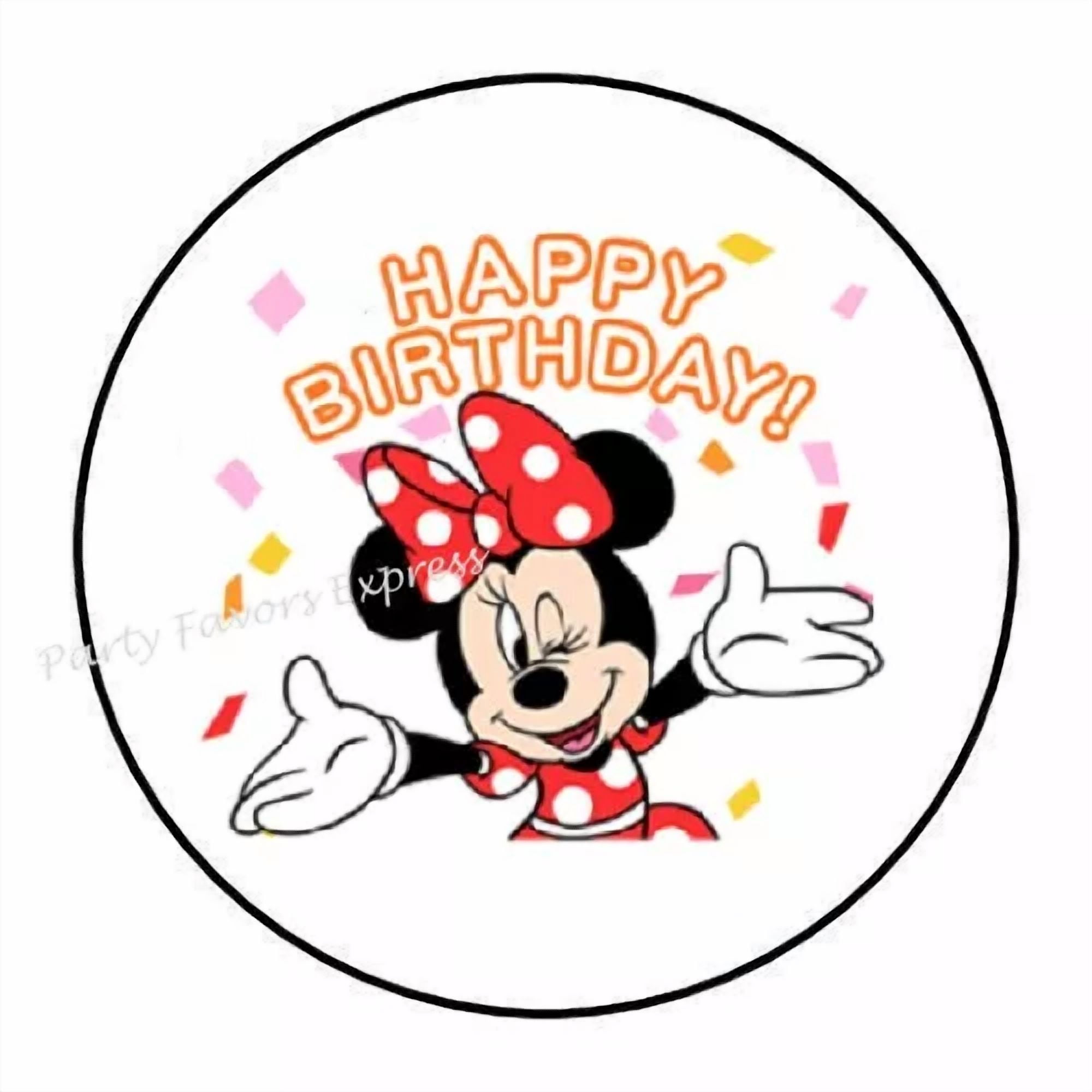 Happy Birthday Mouse Stickers Party Favors Phone Decal Water Bottle ...