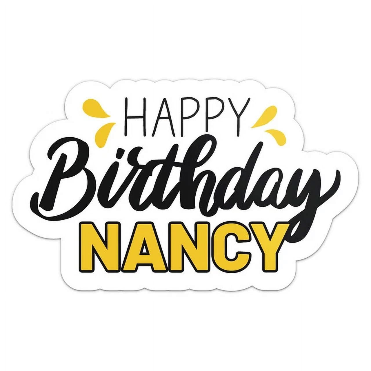 Happy Birthday Nancy Sticker Phone Decal Water Bottle Stickers Car ...