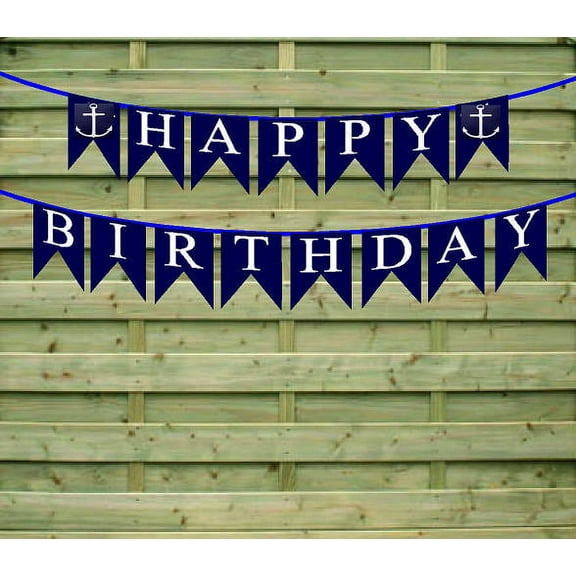 Nautical Happy Birthday Banner