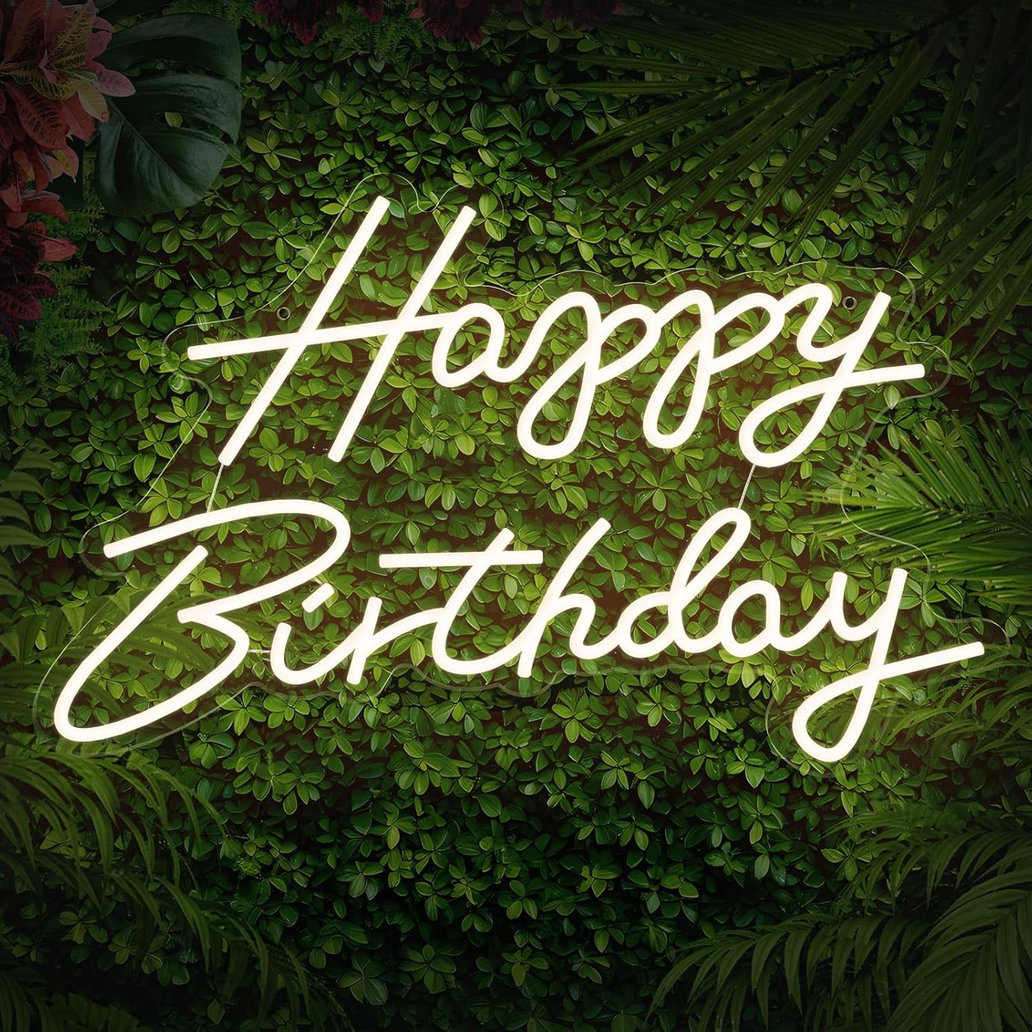 Happy Birthday Neon Sign Large, 23.5 x 14.7in Happy Birthday Led Light ...