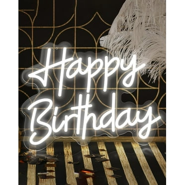 Wanxing Happy Birthday LED Neon Light Signs for Room, USB Powered ...