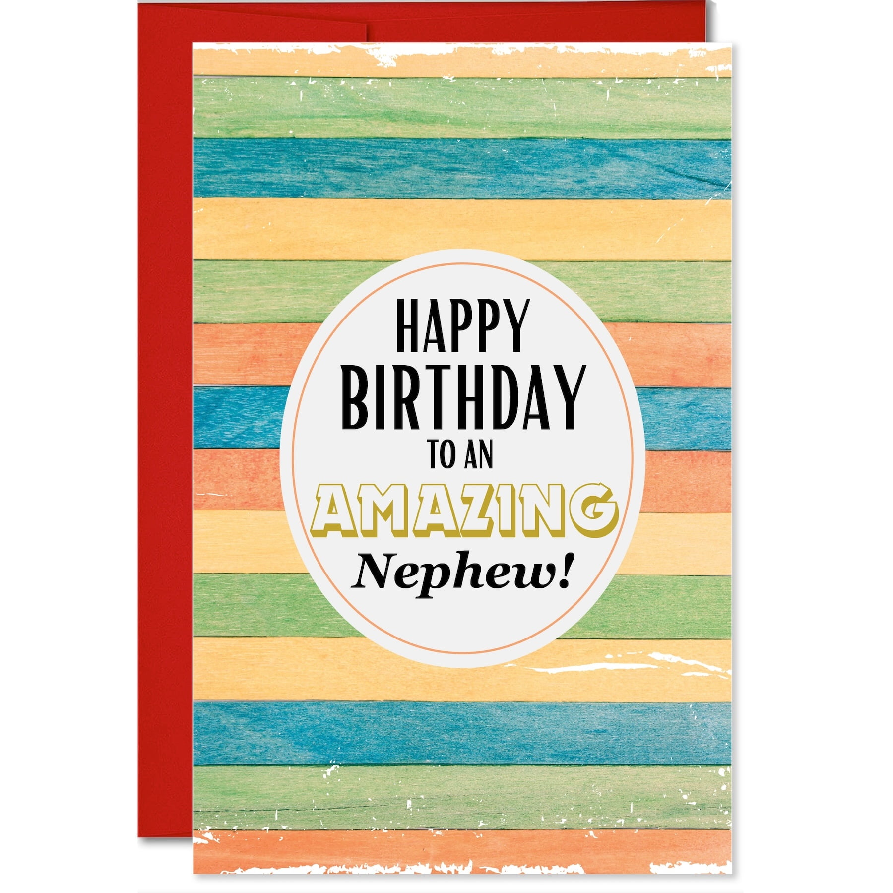 Happy Birthday Nephew Greeting Card 5.3x8 Made in USA by MegaCalendars ...