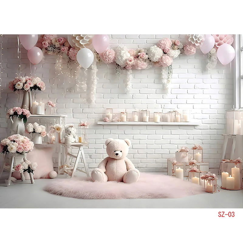 Happy Birthday Newborn Theme Photography Backdrops Prop Air Balloon ...