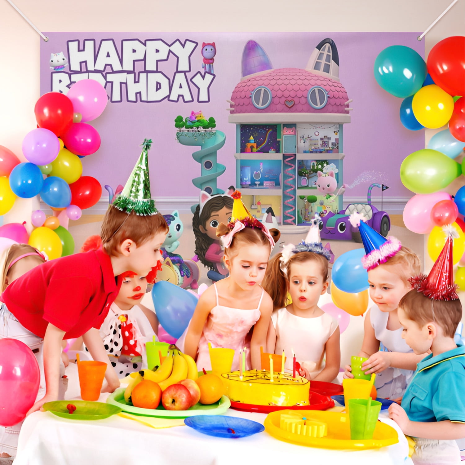 Happy Birthday Party Backdrop Vinyl Photo Backdrop Birthday Banner ...