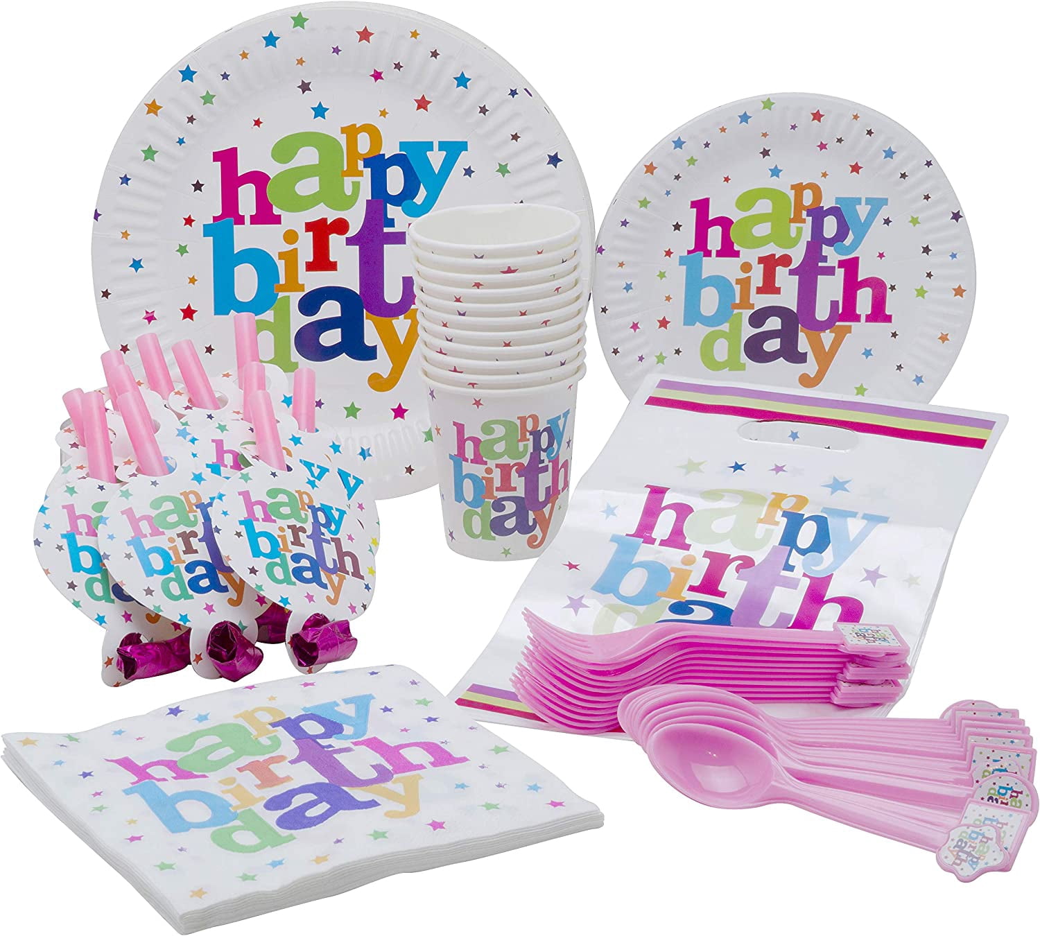 Happy Birthday Party Kit for 10 QGM22658 - Walmart.com