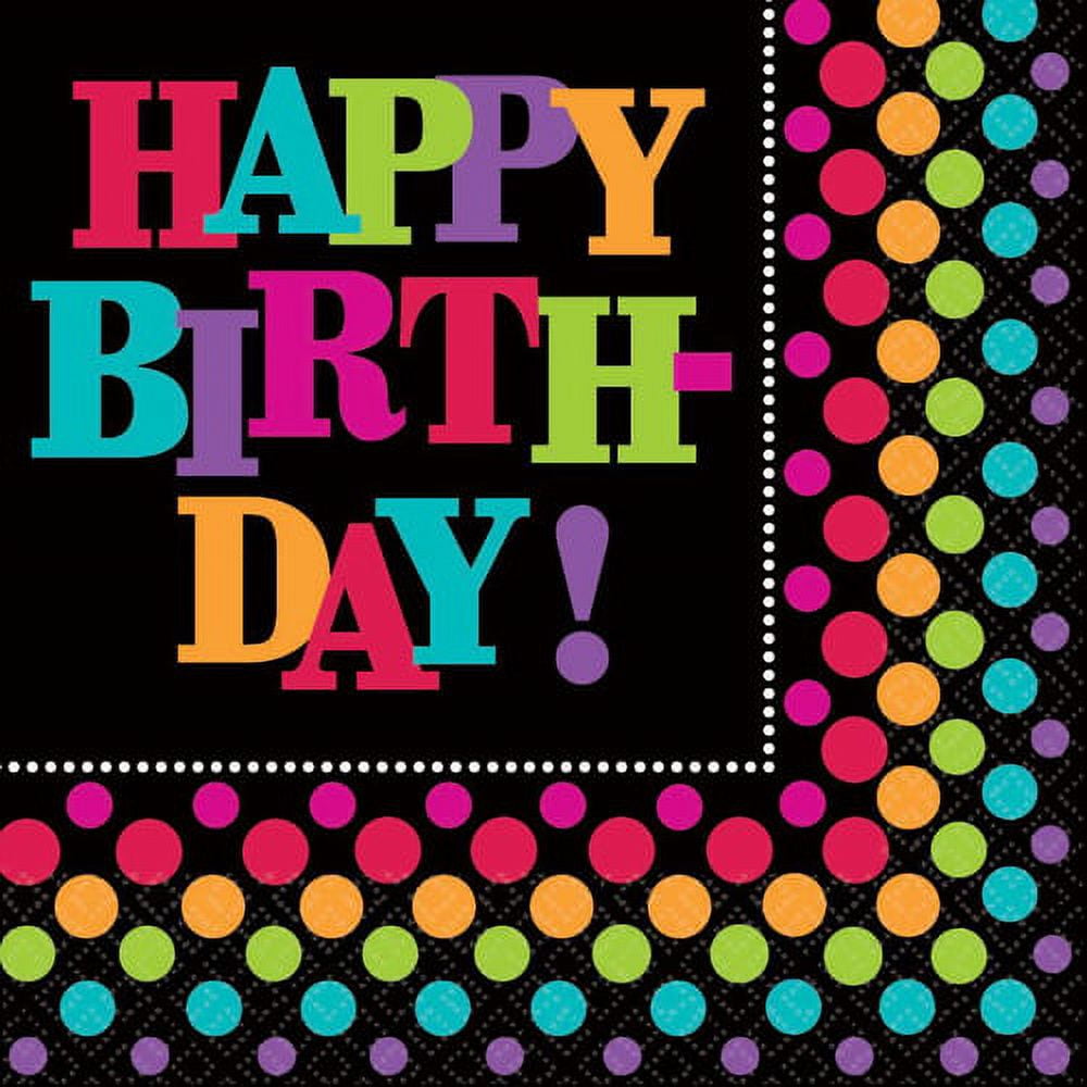 Happy Birthday 'Party On Celebration' Lunch Napkins (16ct) - Walmart.com