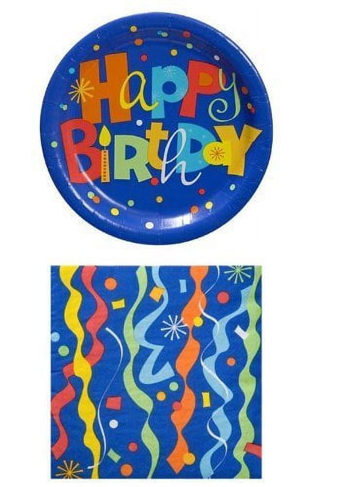 Happy Birthday Party Pack 16 Plates And 25 Napkins by Osnell USA ...