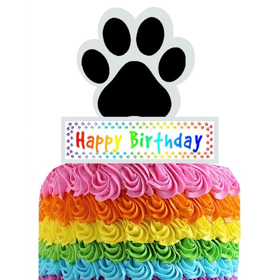 Paw Print Cake Decorations