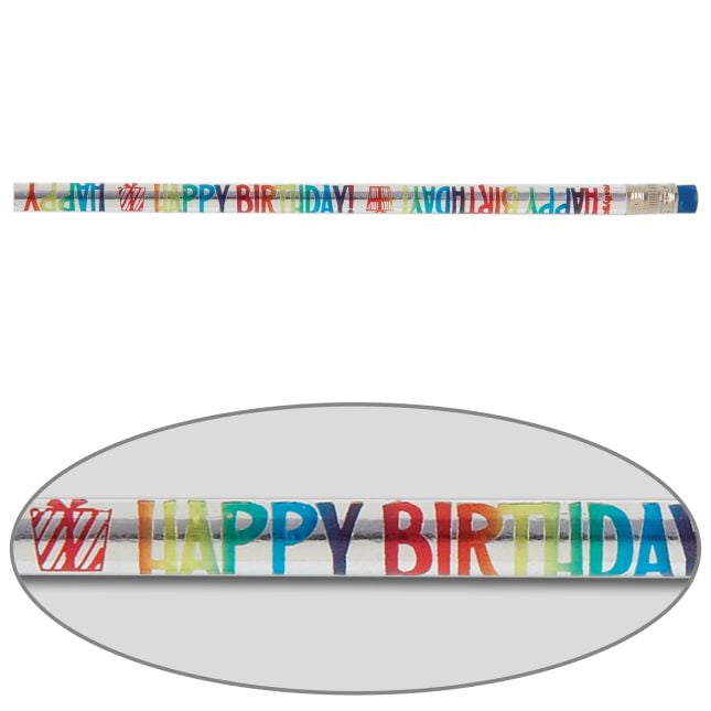 Happy Birthday Pencils - set of 12 pencils. - Walmart.com
