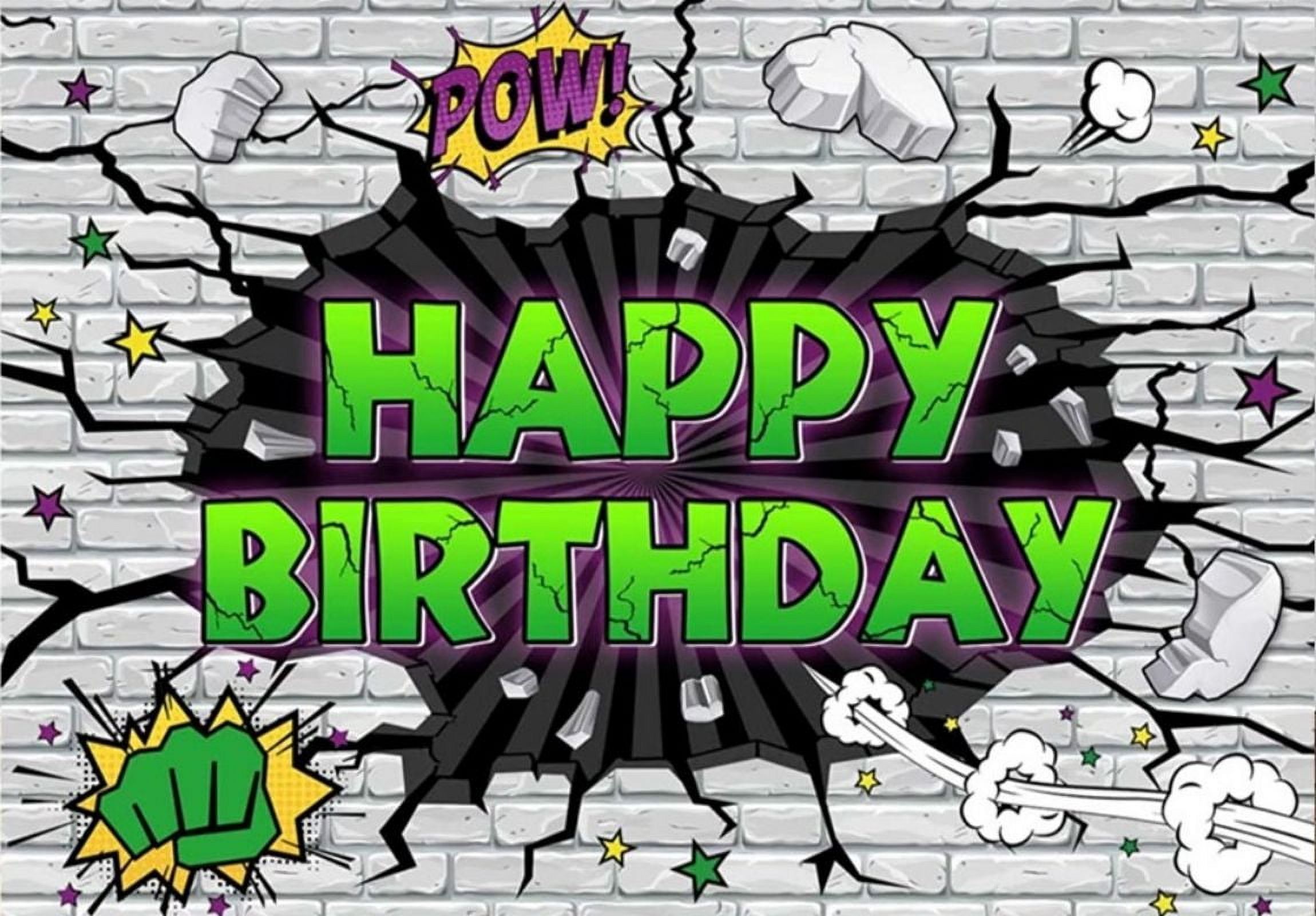 Happy Birthday Photography Backdrops Banner Background Photo Four-wheel ...