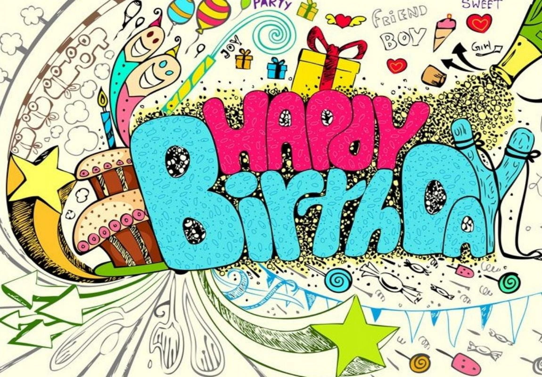 Happy Birthday Photography Backdrops Banner Background Photo Four-wheel ...