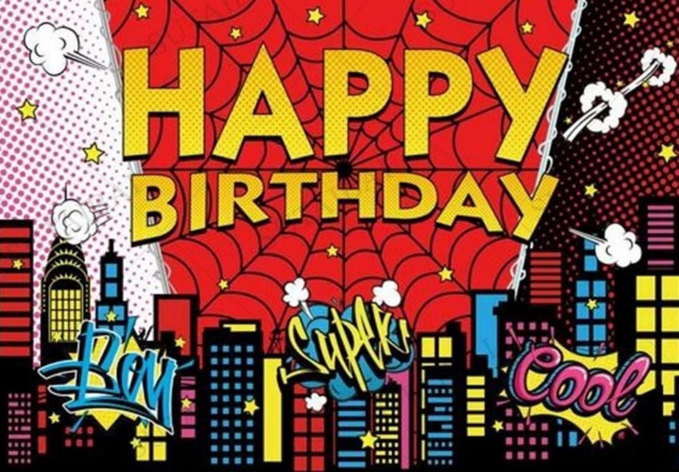 Happy Birthday Photography Backdrops Banner Background Photo Four-wheel ...