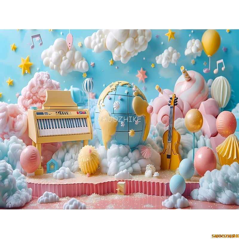 Happy Birthday Photography Backdrops Props Colorful Balloons Party ...