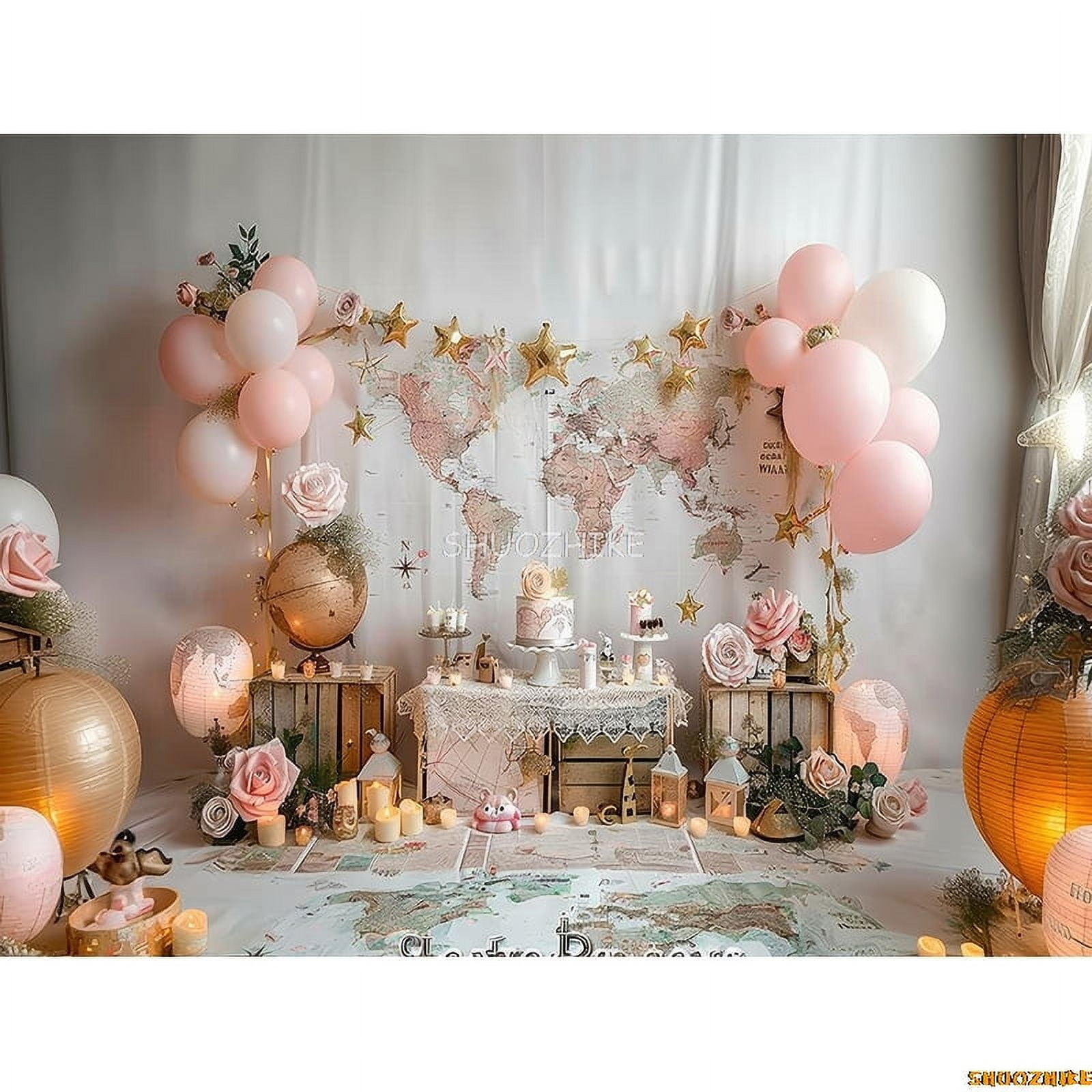Happy Birthday Photography Backdrops Props Colorful Balloons Party ...