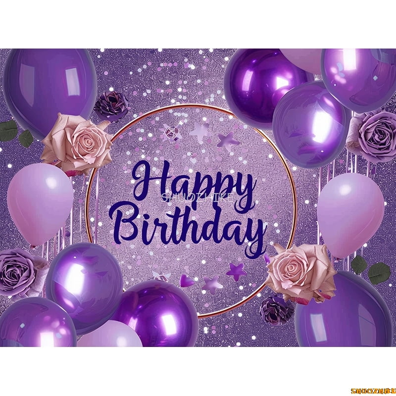 Happy Birthday Photography Backdrops Props Colorful Balloons Party ...