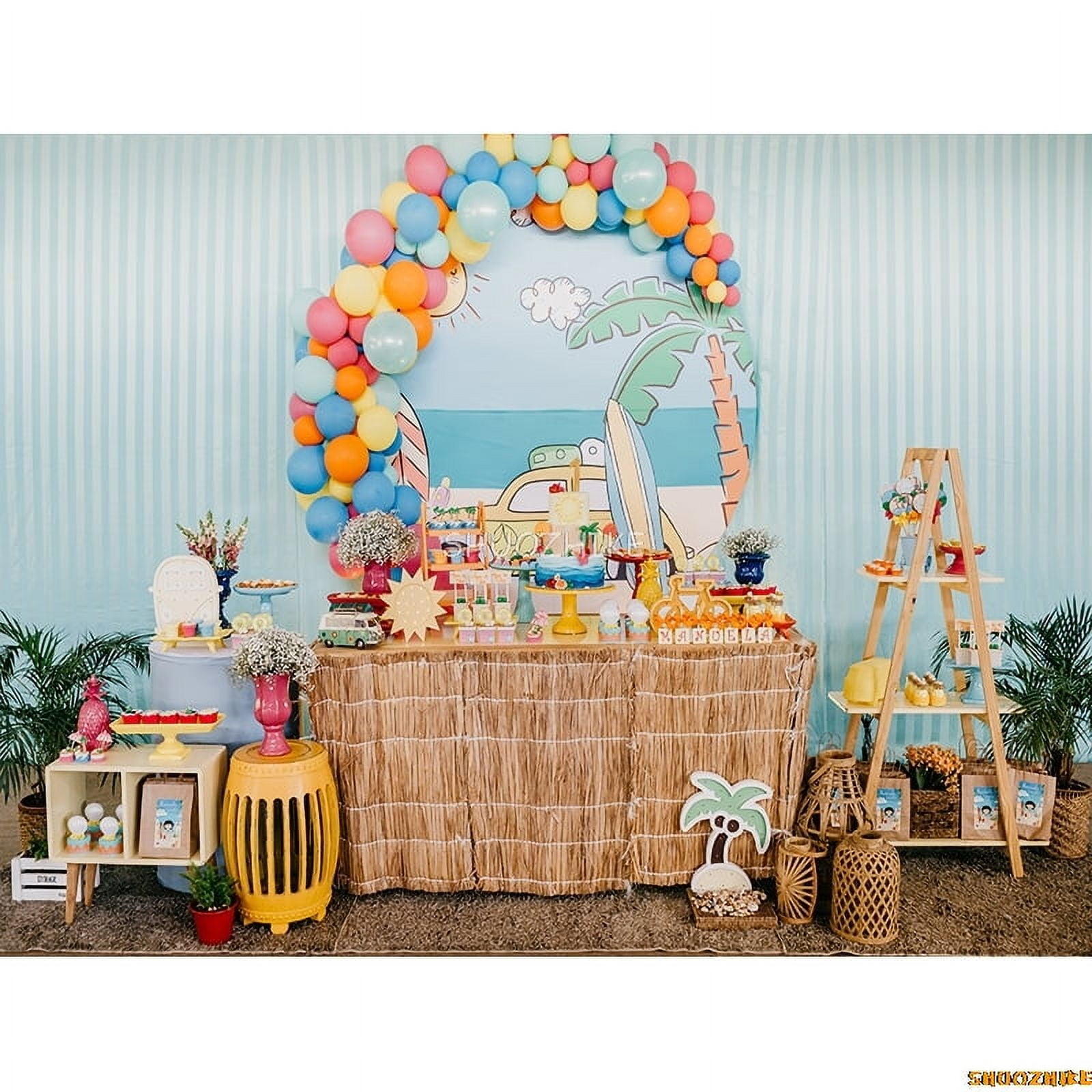 Happy Birthday Photography Backdrops Props Colorful Balloons Party ...