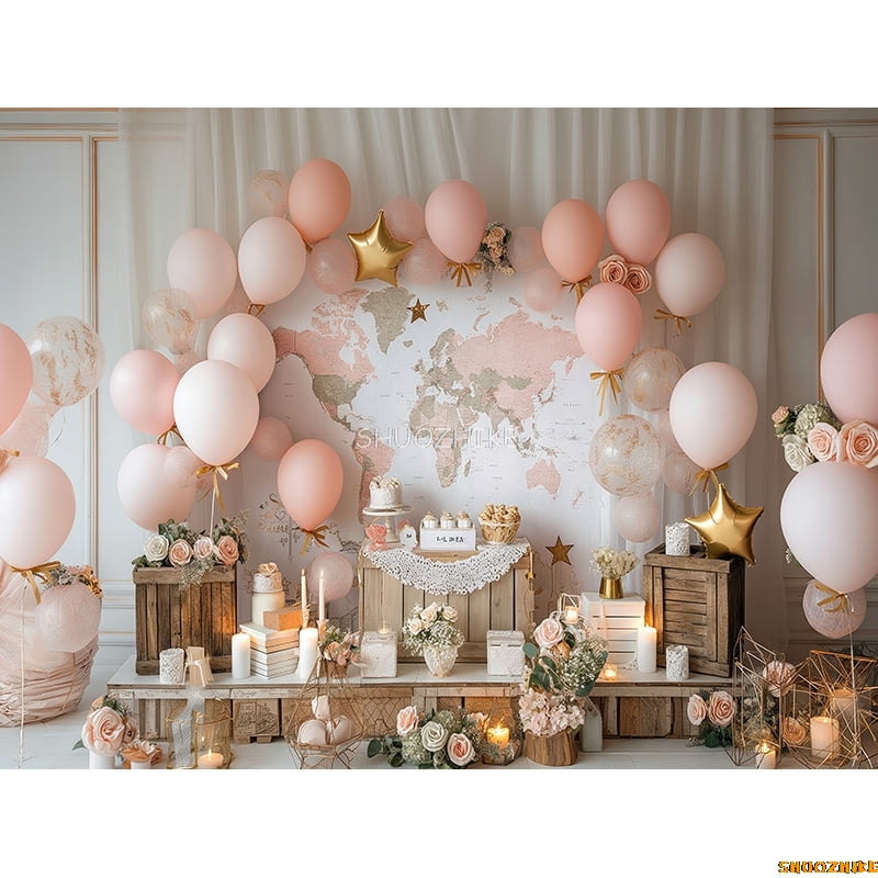 Happy Birthday Photography Backdrops Props Colorful Balloons Party ...