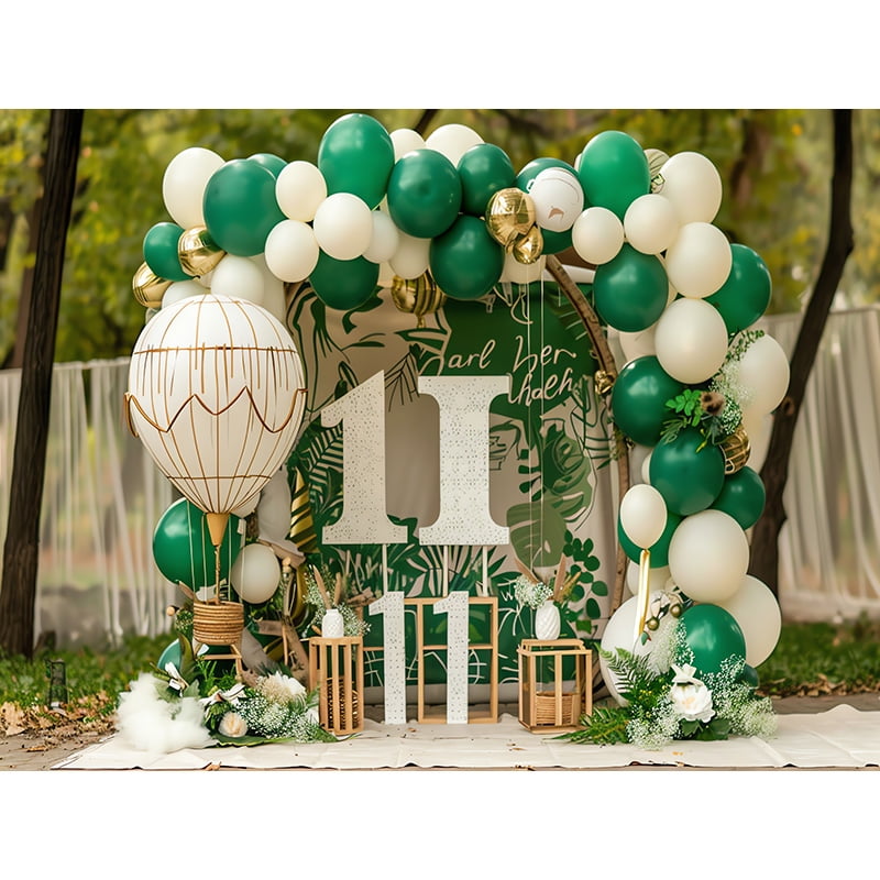 Happy Birthday Photography Background Number Bear doll Hydrogen balloon ...