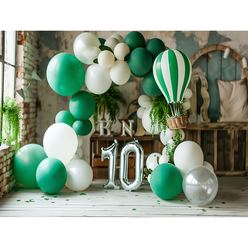 Happy Birthday Photography Background Number Bear doll Hydrogen balloon ...