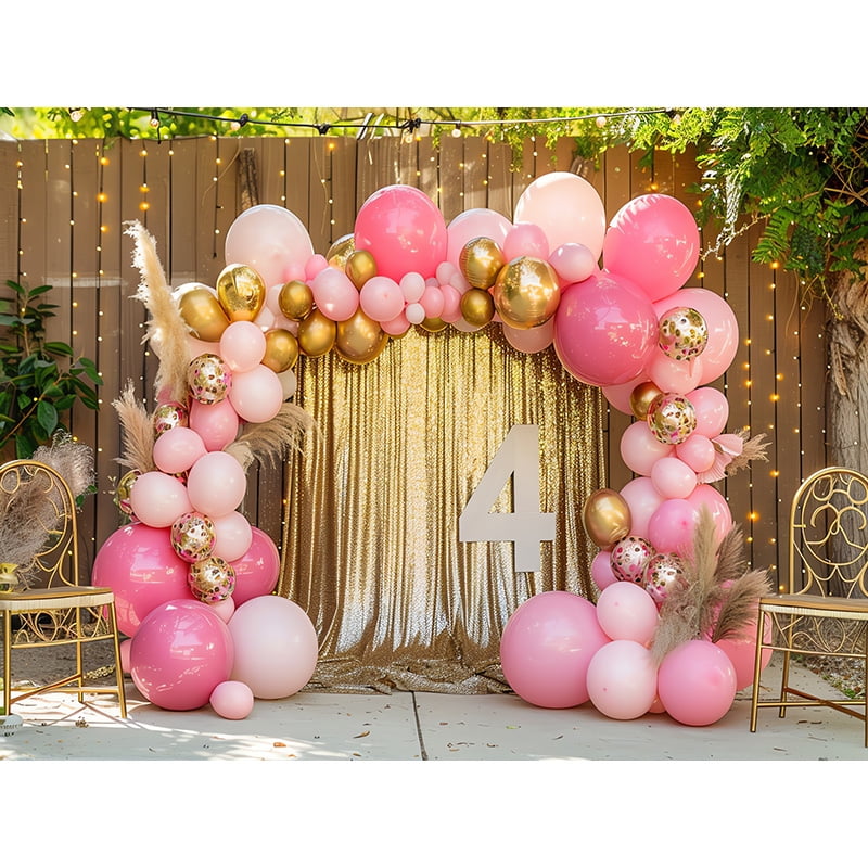 Happy Birthday Photography Background Number Bear doll Hydrogen balloon ...
