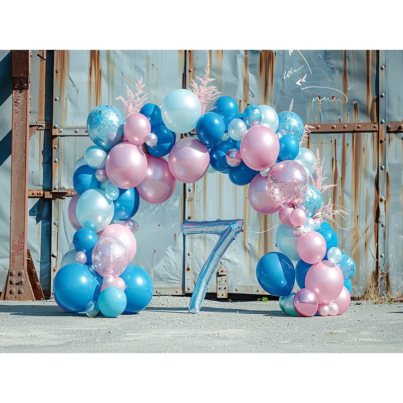 Happy Birthday Photography Background Number Bear doll Hydrogen balloon ...