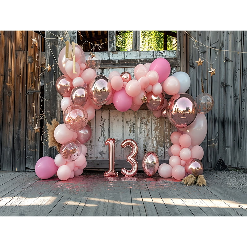 Happy Birthday Photography Background Number Bear doll Hydrogen balloon ...