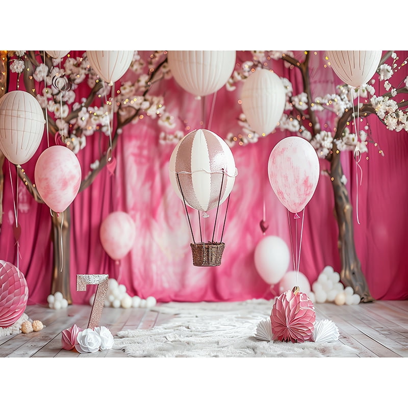 Happy Birthday Photography Background Number Bear doll Hydrogen balloon ...