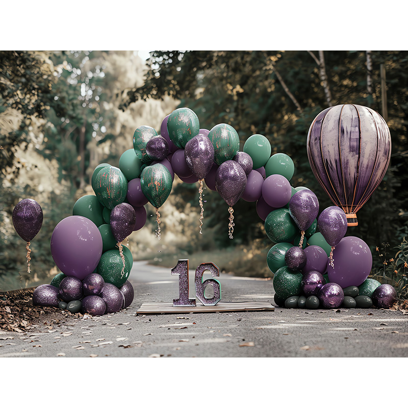 Happy Birthday Photography Background Number Pink Bear doll Hydrogen ...