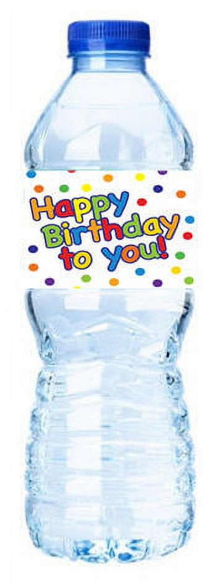 Happy Birthday Primary Dots-Water Bottle Labels-12pack - Walmart.com